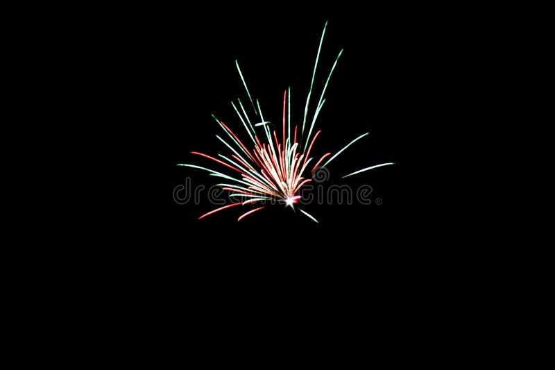 Explosion Fire Work Isolated on a Black Background Stock Image - Image ...