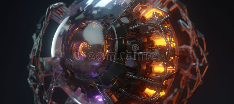 Explosion of Fireball Electrical Energy, Elemental Stock Illustration ...