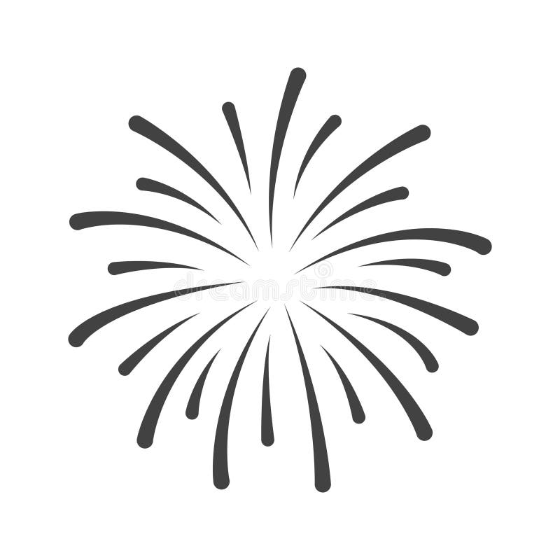 Explosion Firework Icon Symbol Design Vector Illustration on White ...