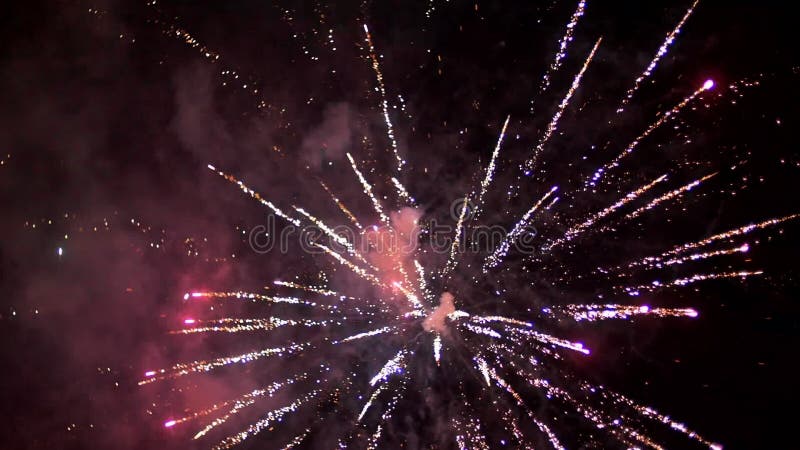 Explosion fireworks stock footage. Video of fireworks - 100620132