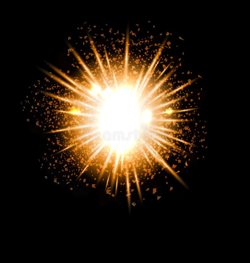 Explosion Fireworks Powerful Bright Ray Stock Vector - Illustration of ...