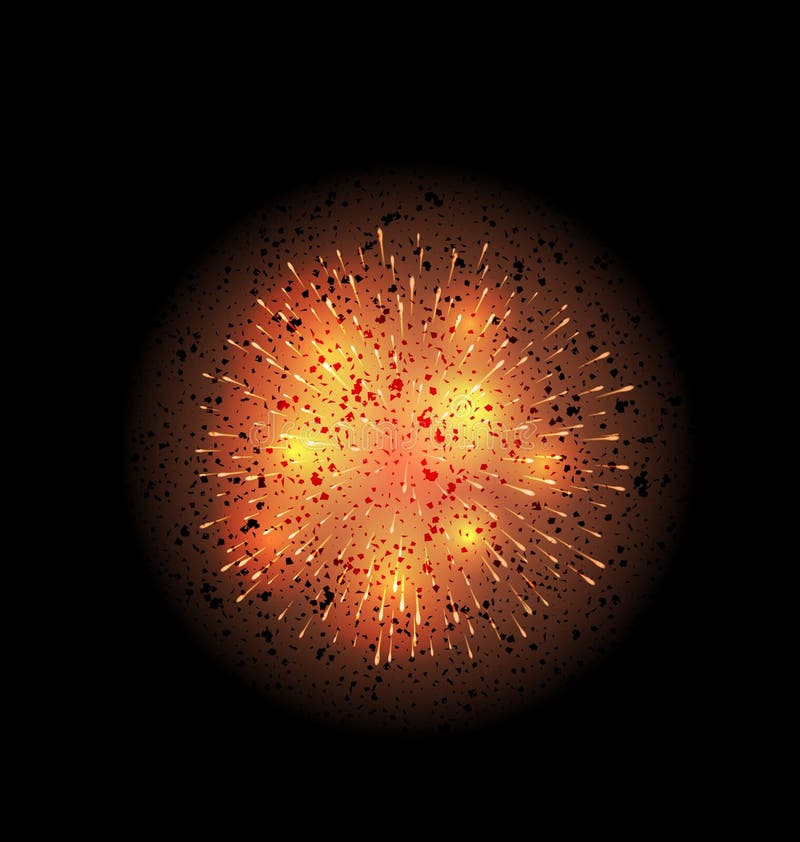 Explosion Fireworks Powerful Bright Space Dust Stock Vector ...