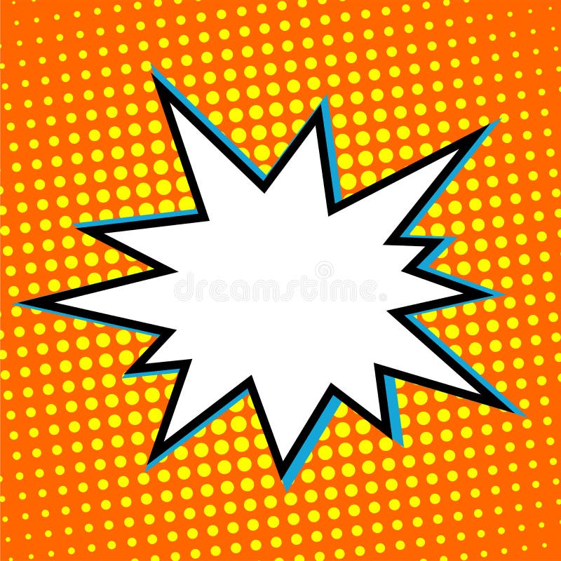 Explosion Flash in Pop Art Style on a Yellow Background Stock Vector ...