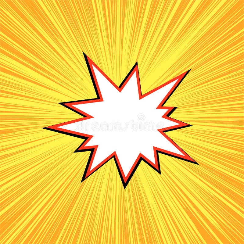 Explosion Flash in Pop Art Style on a Yellow Background Stock Vector ...