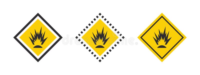 Explosives Warning Sign. Warning Symbol Stock Vector - Illustration of ...
