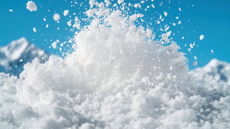 Explosion of Fresh White Snow Stock Illustration - Illustration of ...