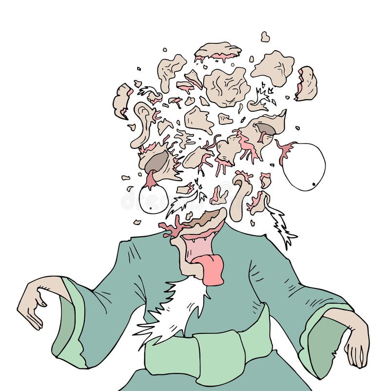 Explosion head stock vector. Illustration of head, cartoon - 85233528