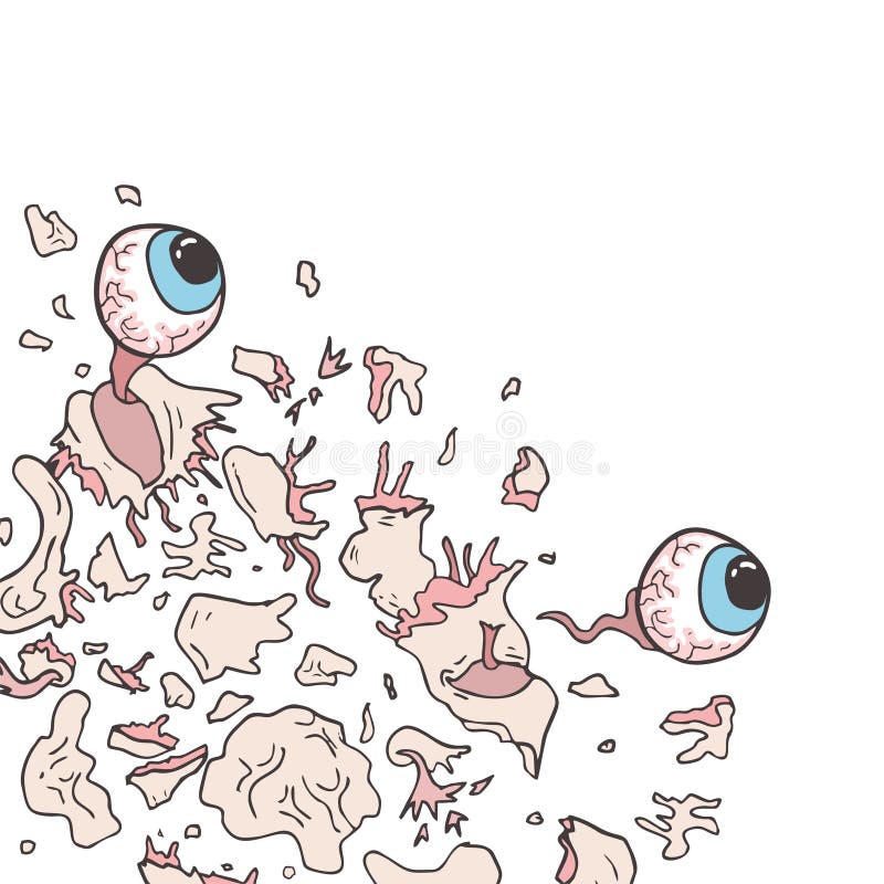 Explosion head draw stock vector. Illustration of cartoon - 280653747