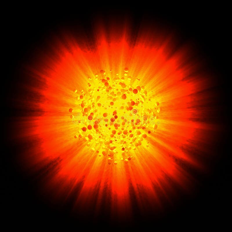 Fiery explosion stock illustration. Illustration of render - 6508132