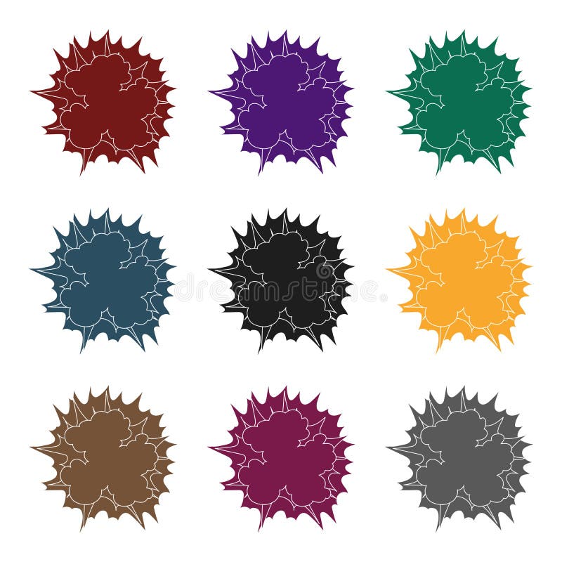 Explosion Icon in Black Style Isolated on White Background. Explosions ...