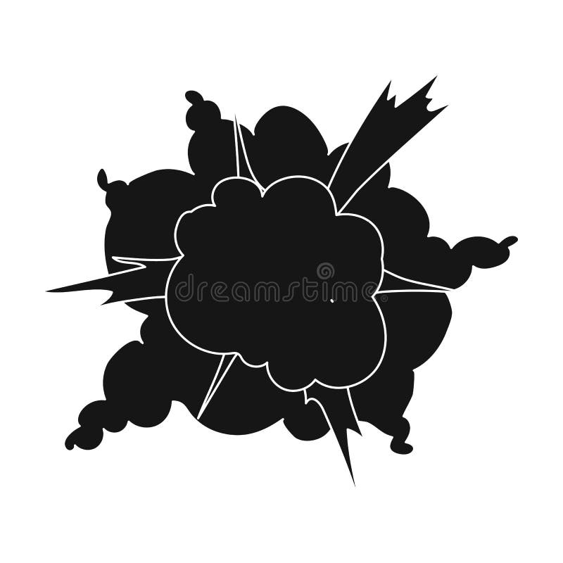 Explosion Icon In Black Style Isolated On White Background. Explosions ...
