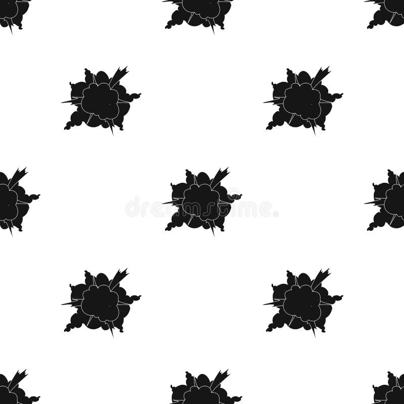 Explosion Icon in Black Style Isolated on White Background. Explosions ...