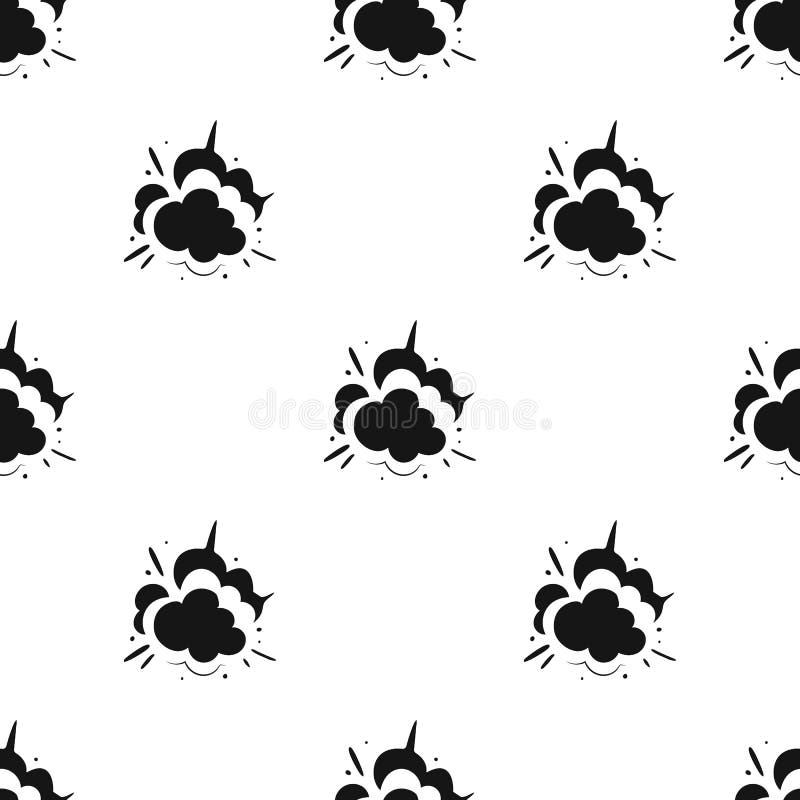 Explosion Icon in Black Style Isolated on White Background. Explosions ...