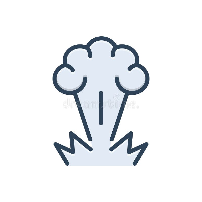 Color Illustration Icon for Explosion, Blast and Eruption Stock Vector ...