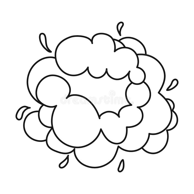 Explosion Icon in Outline Style Isolated on White Background ...