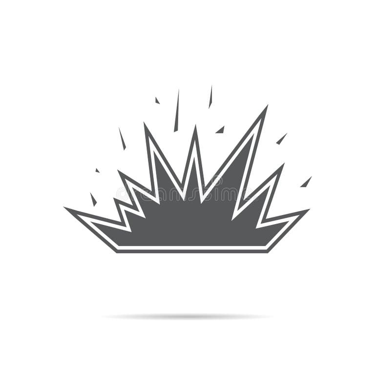 Explosion Icon Vector in Flat Style. Explode Concept Stock Vector - Illustration of shape ...