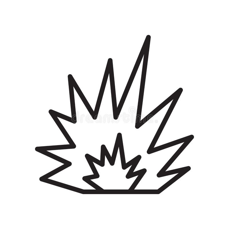 Explosion Icon Vector Isolated on White Background, Explosion Si Stock ...