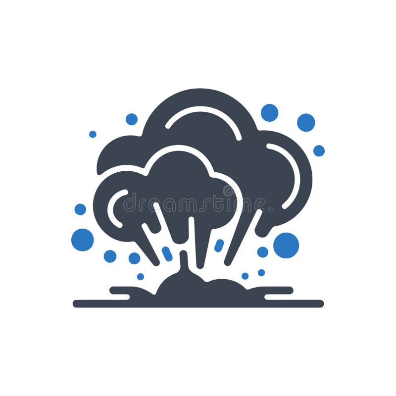 Explosion Icon stock vector. Illustration of smoke, action - 376289900