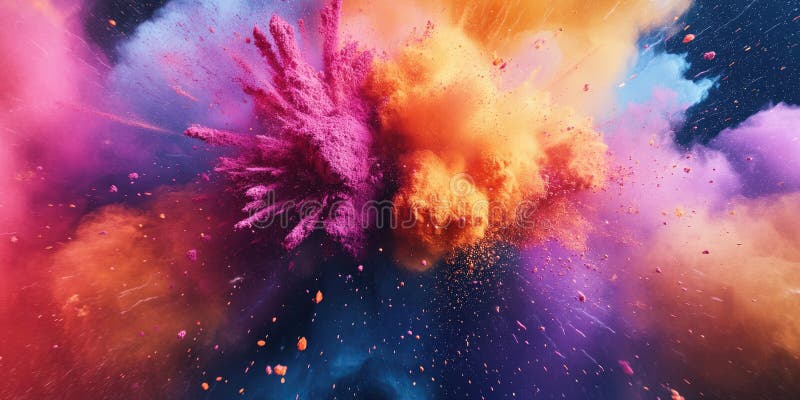 Explosion from an Impact of a Cloud of Multicolored Powder Particles ...