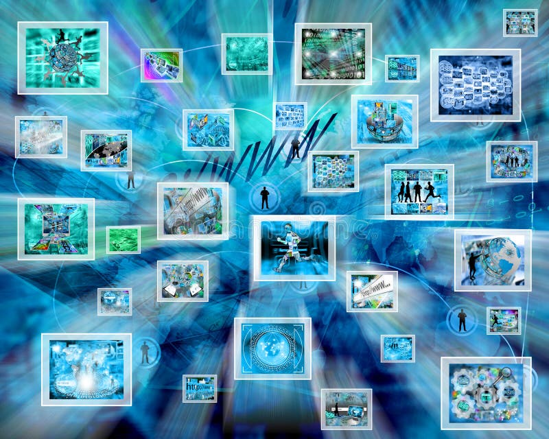 Information explosion stock illustration. Illustration of network ...