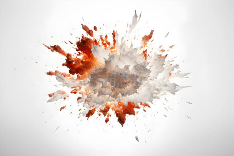Explosion Isolate, Big Explosion, Massive Explosion, White Background ...