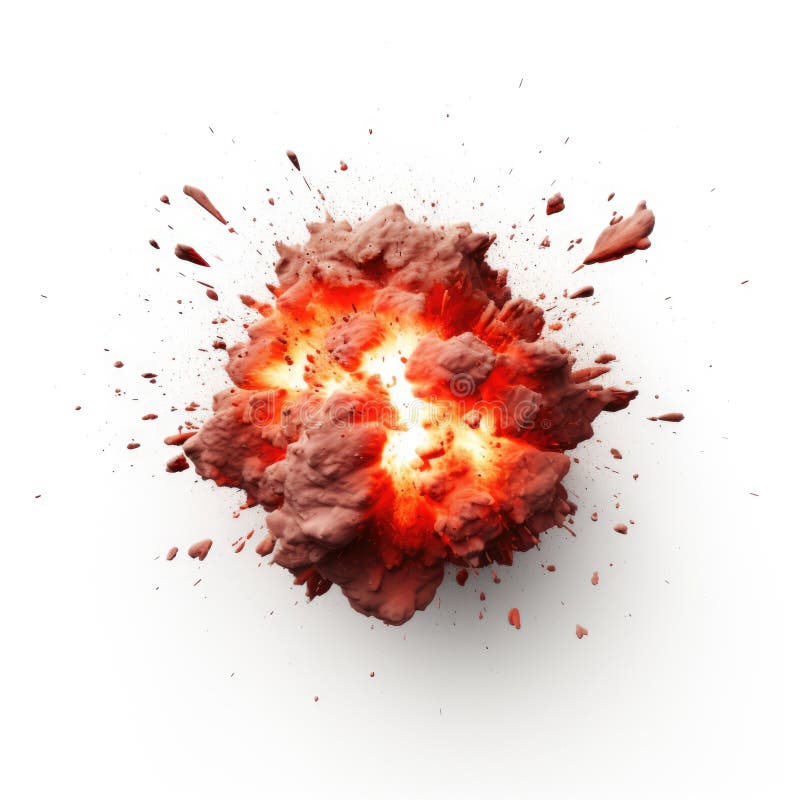 Explosion, Isolated on White Background Stock Illustration ...