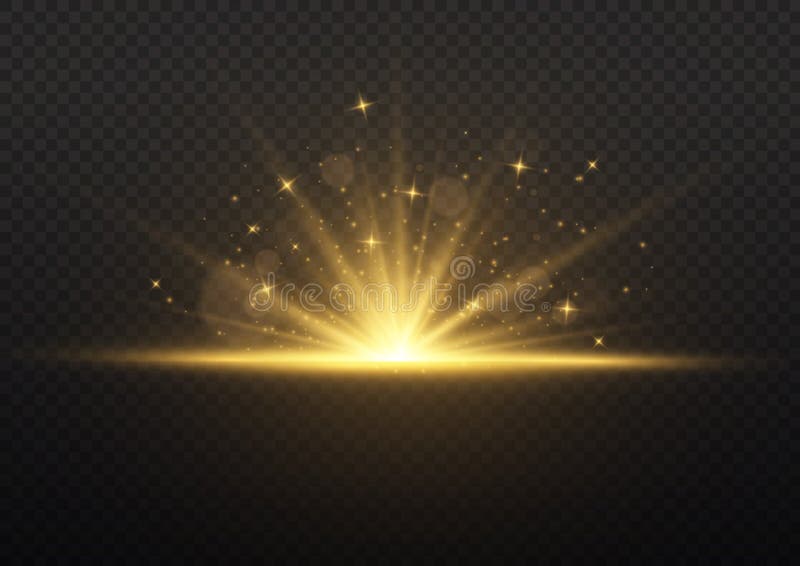 Explosion Sun Gold Glitter Spark, Flash Light Star Stock Vector ...