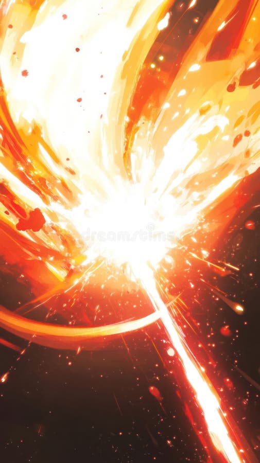 An Explosion of Light and Energy Radiating Outward with Vibrant Colors ...