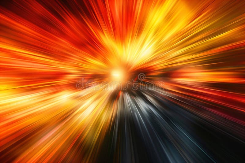 Explosion Lighting Effect. Lights in Motion Blur Stock Illustration ...
