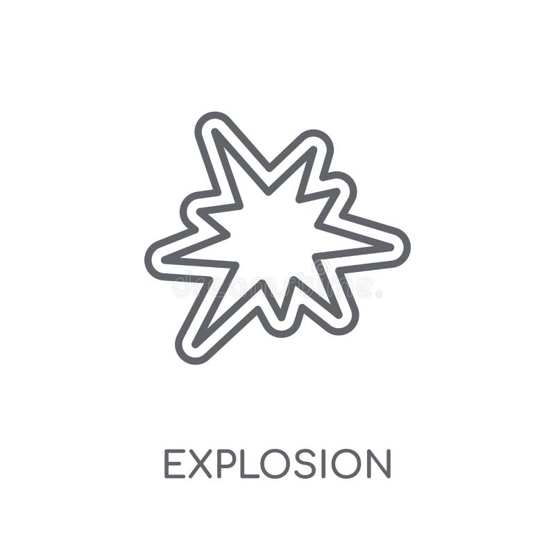 Explosion Linear Icon. Modern Outline Explosion Logo Concept on Stock ...