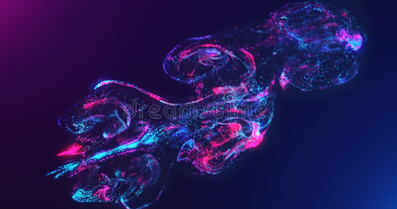 Explosion of Liquid Particles. Dynamic Fluid Flow of Luminous Particles ...