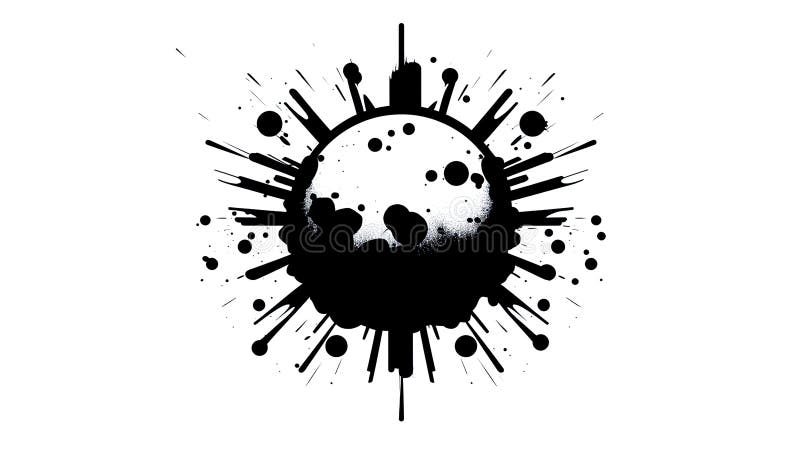 Explosion Logo, Mine or Bomb Explodes, Generative AI. Stock ...