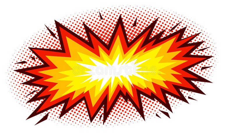 Explosion in Manga and Anime Style. Stock Vector - Illustration of ...