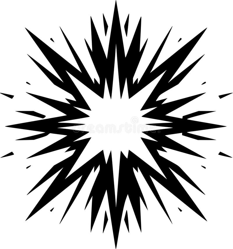 Explosion - Minimalist and Simple Silhouette - Vector Illustration ...