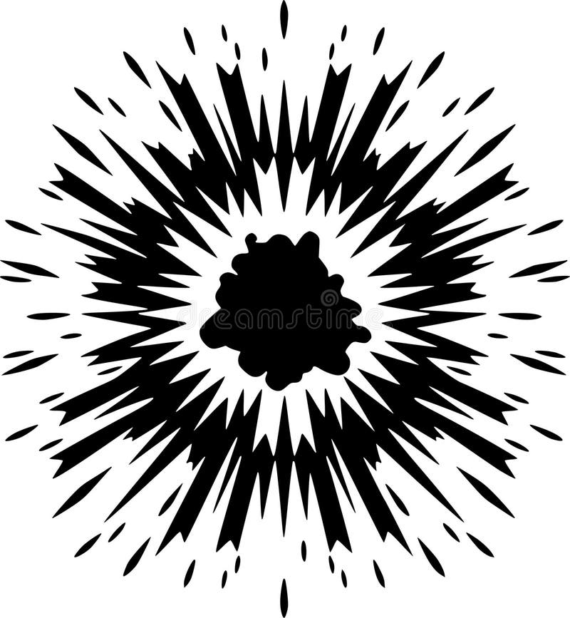 Explosion - Minimalist and Simple Silhouette - Vector Illustration ...
