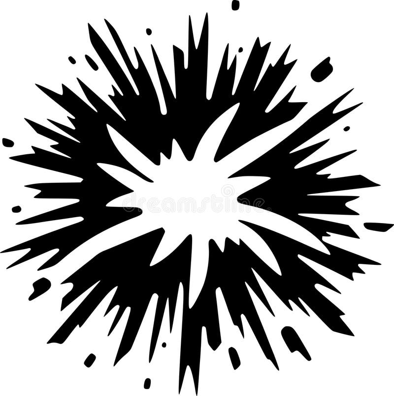 Explosion - Minimalist and Simple Silhouette - Vector Illustration ...