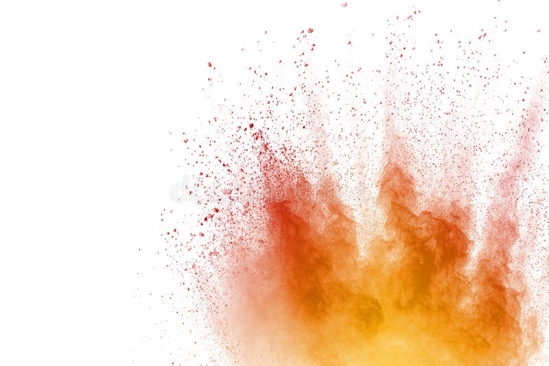 Explosion of Multicolored Dust Stock Photo - Image of orange, explosive ...