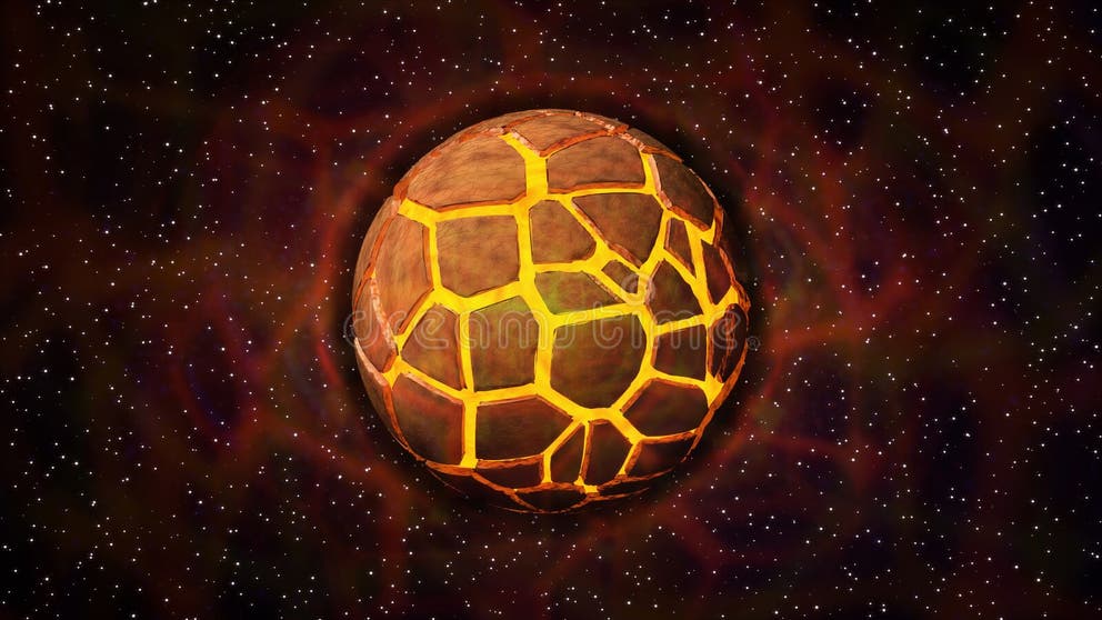 Explosion of Mystery Planet Stock Illustration - Illustration of blast ...