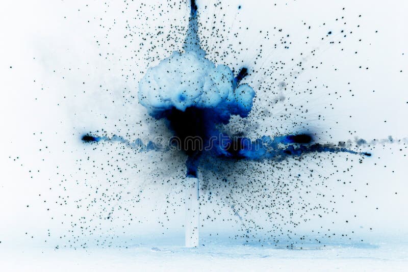 Explosion in Negative Color Stock Photo - Image of burning, dirty: 52737088