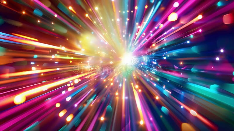 An Explosion of Neon Lights Forms a Stunning Backdrop of Bright Bold ...