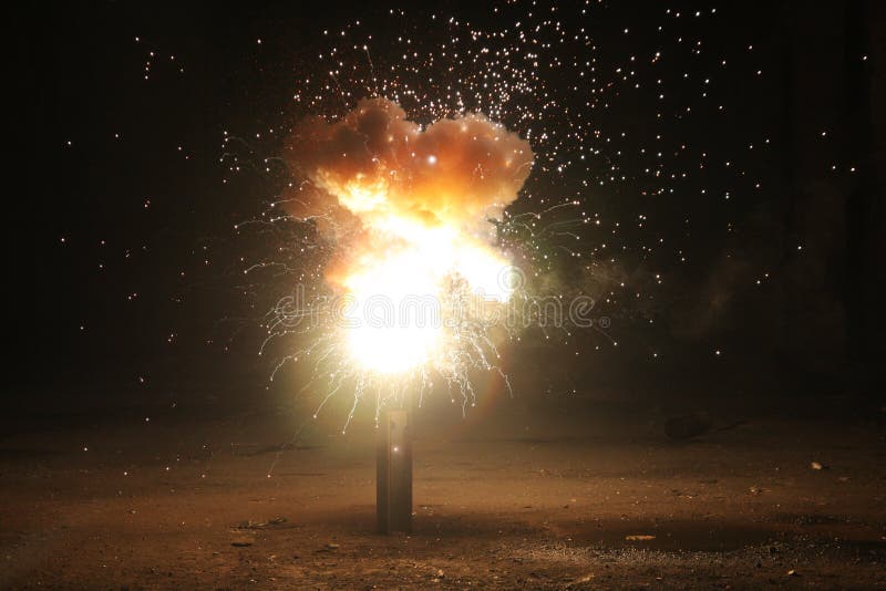 Explosion in the old hall stock photo. Image of blowing - 52737296