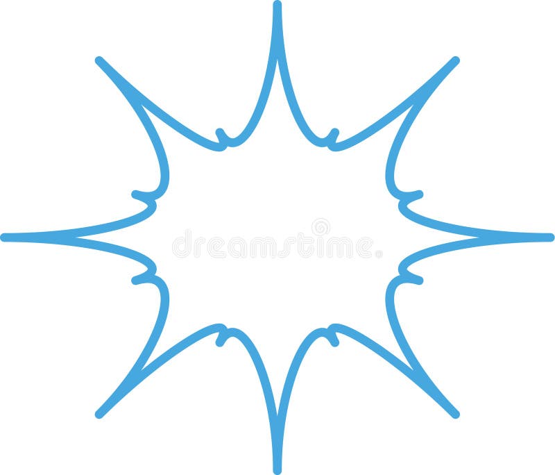 Explosion Outline Doodle stock illustration. Illustration of sunburst ...