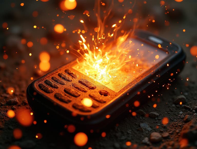 Explosion of Pager. Danger. Fire and Ignition of Plastic Stock ...