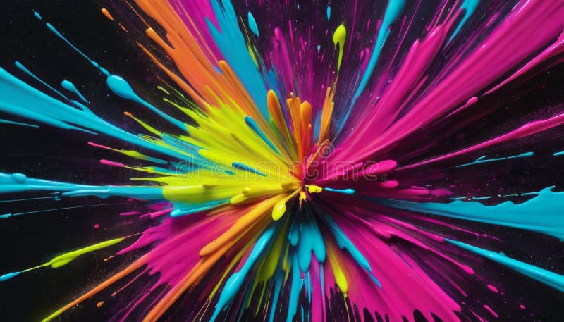 Explosion of Paint Splatters Stock Image - Image of abstract, texture ...