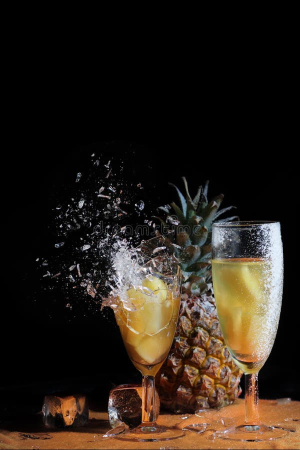 Explosion pineapple stock image. Image of delicious, wineglass - 63040809