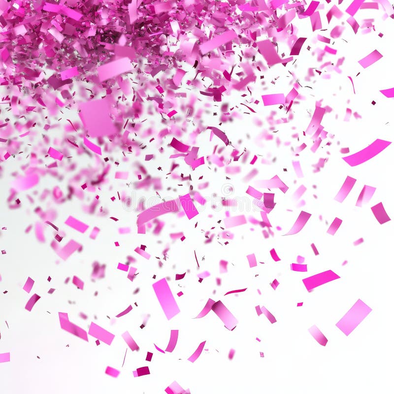 The Explosion of Pink Confetti is Isolated on a Transparent Background ...