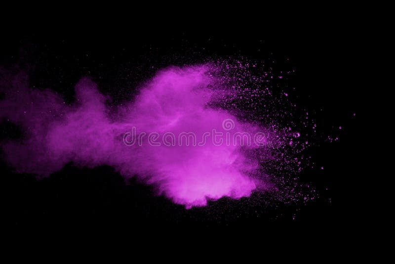Pink Dust Particles Splash.Pink Powder Explosion on White Background ...