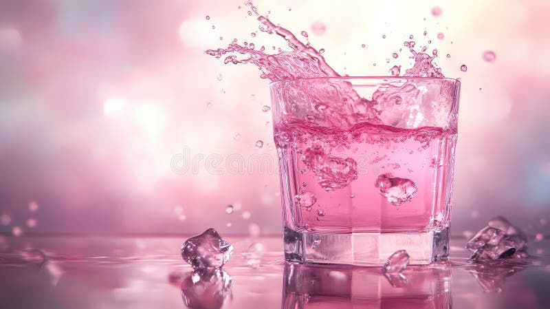 Explosion Pink Liquid Splash Stock Illustration - Illustration of ...