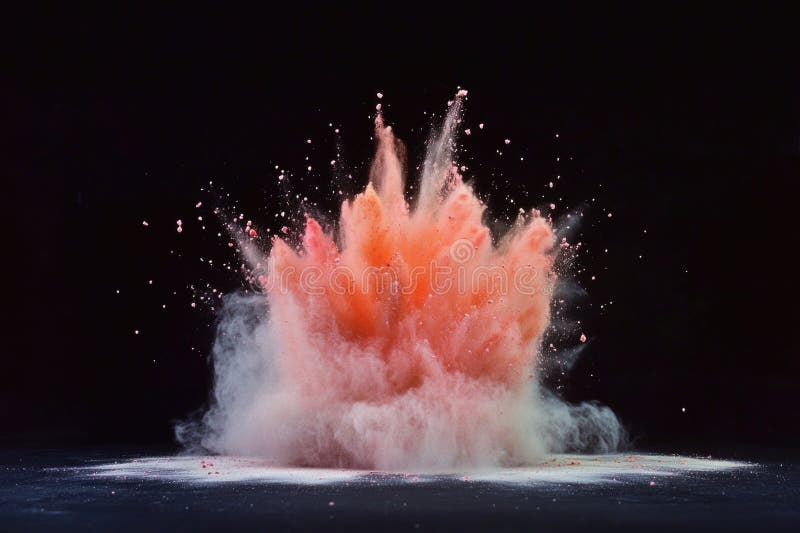 Explosion of Pink and Red Powder Stock Image - Image of powder, dynamic ...