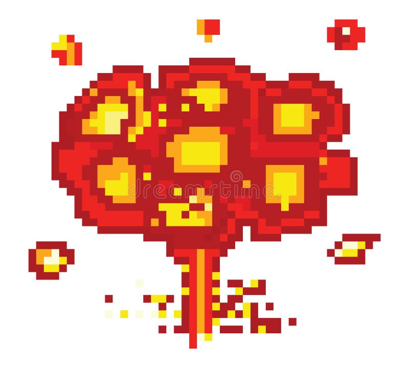 Pixel Art Explosion Animation Frames Stock Illustrations – 29 Pixel Art ...